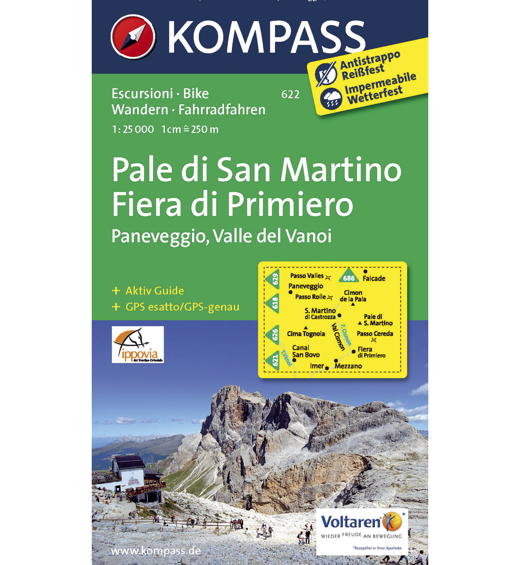 Kompass Karta Nr. 622 Pale di San Martino - Fiera di Primiero ...